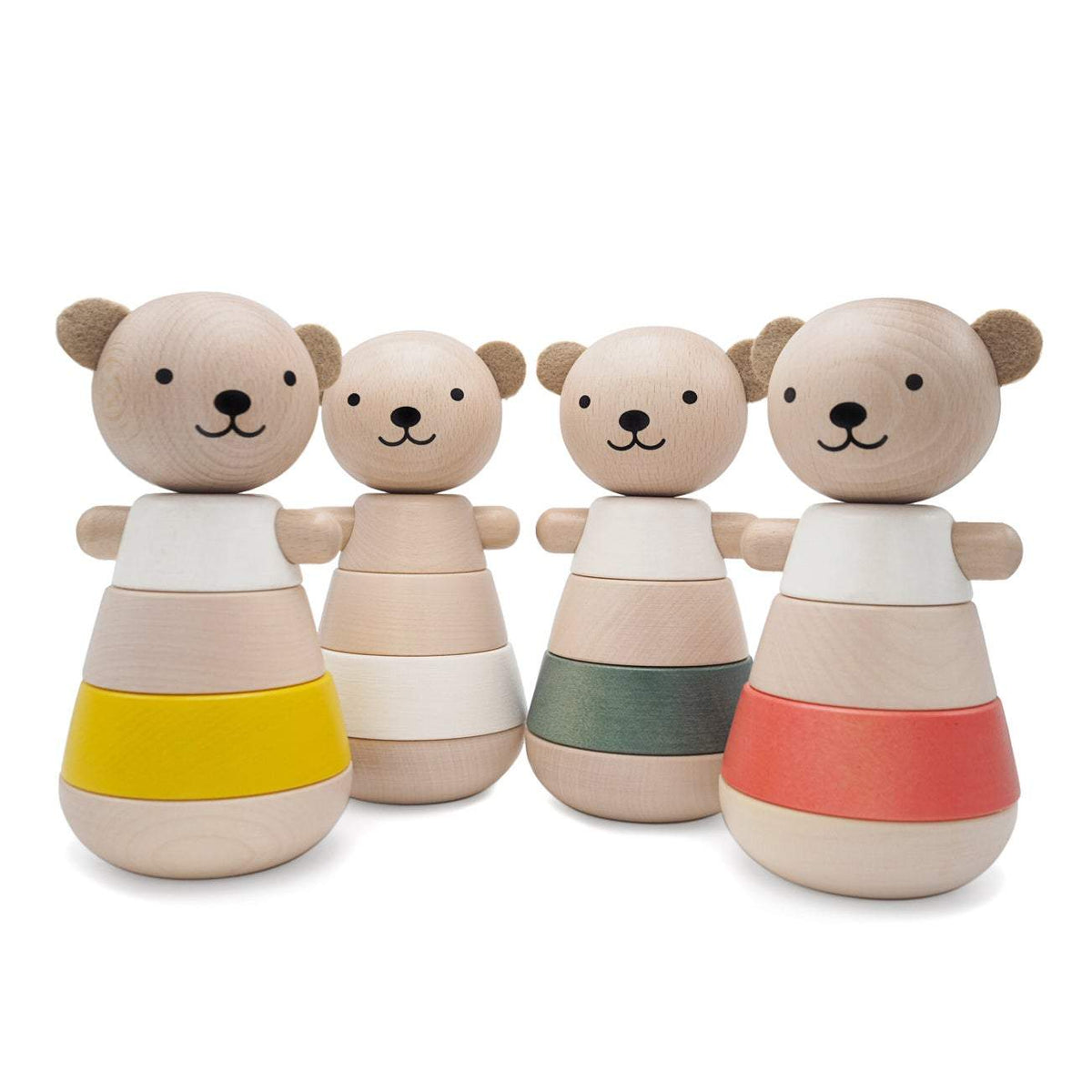 Wooden Stacking Bear Yellow – thetinycrate