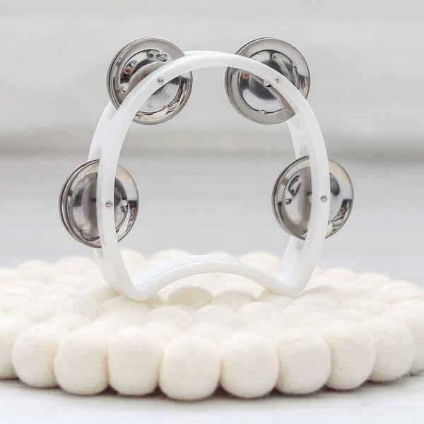 Mini White Tamborine – thetinycrate